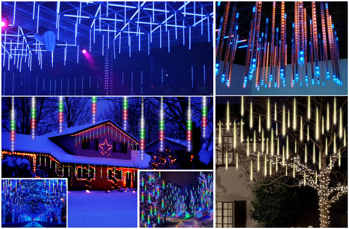 100cm Diameter 3D Waterproof Meteor Shower Rain Lights DMX