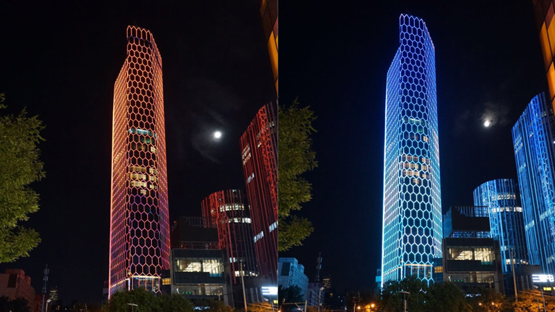 Super High-rise Commercial Complex Architectural Facade Illumination ...