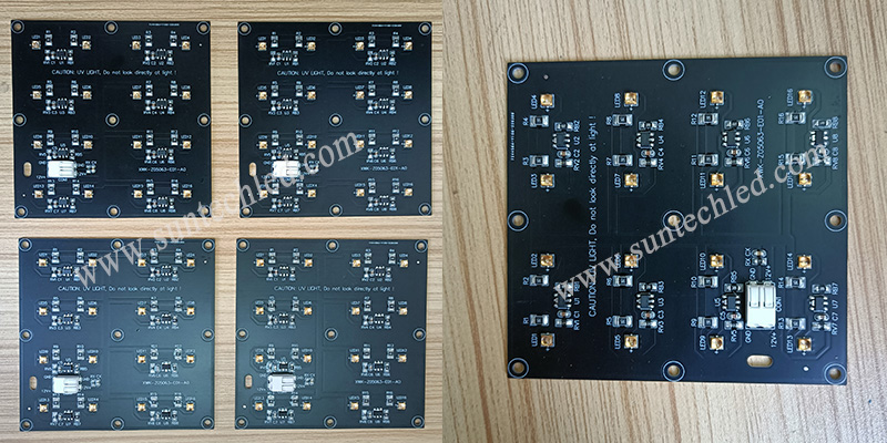 Custom 10×10cm 16LED/pcs UVC Board 265-278nm Sent to Australia ...