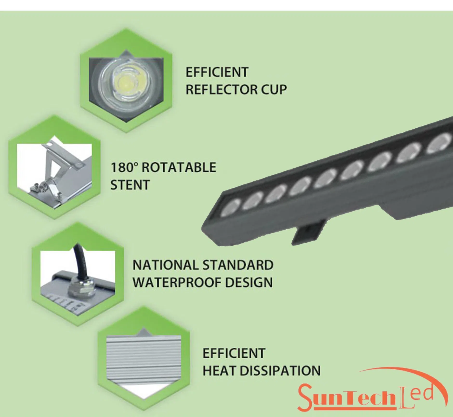 RGBW Recessed Linear Wall Washer Facade Illumination Outdoor - Buy ...