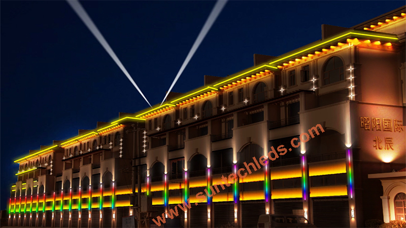 Intelligent DMX RGBW House Facade Lighting Control Systems - Buy led ...