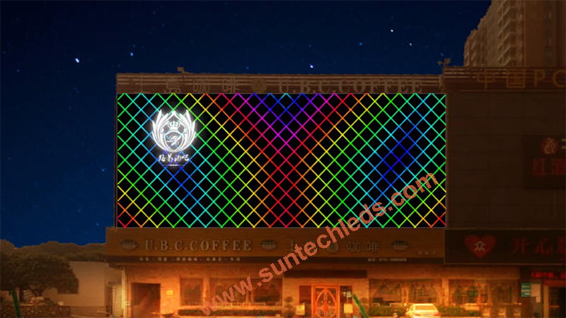 Cafe & Restaurant Exterior Dynamic LED Lighting Design - Buy led facade ...
