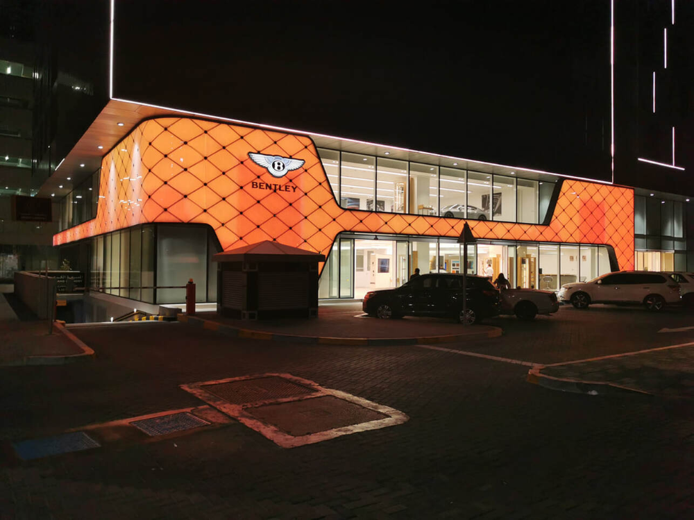 Outdoor LED Mesh Screen Light Media Facade Project - Buy led mesh ...