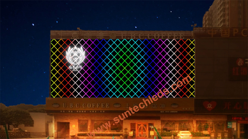 Cafe & Restaurant Exterior Dynamic LED Lighting Design - Buy led facade ...
