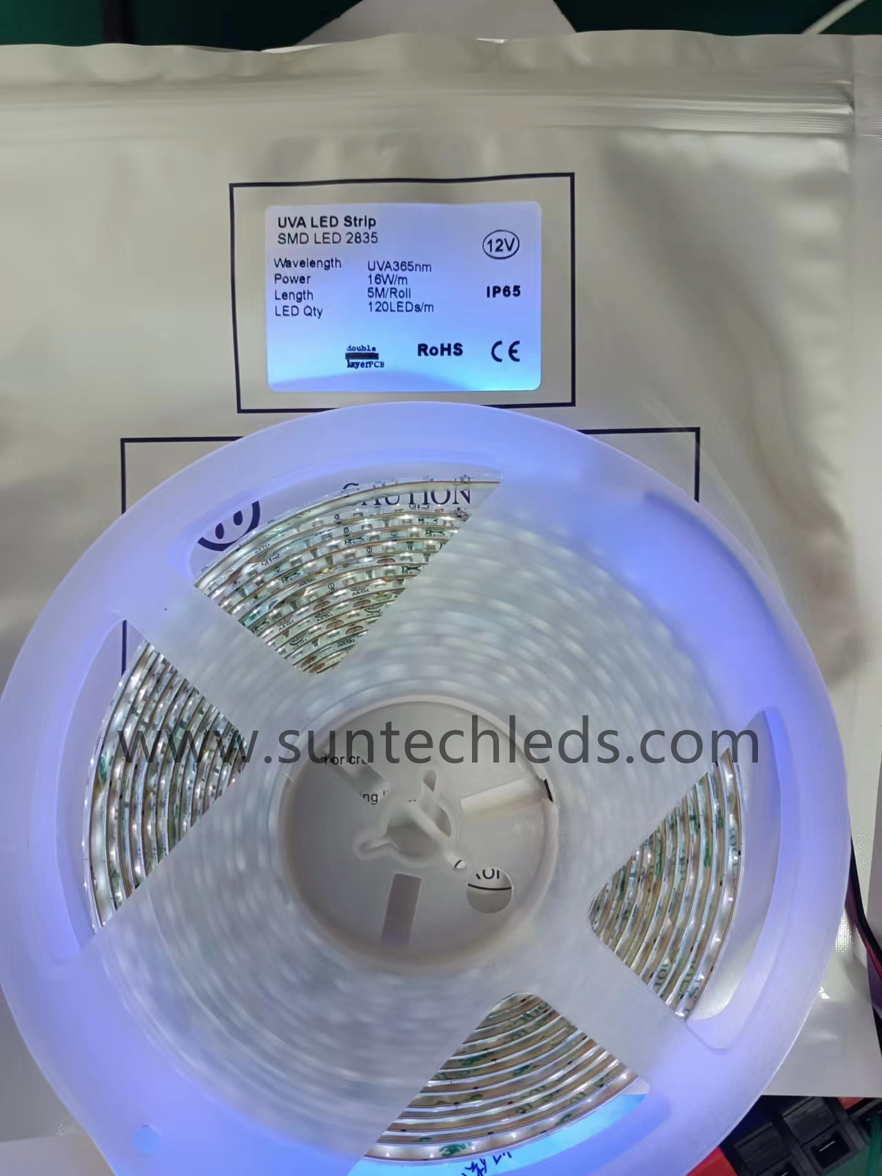 Custom Logo 200 Meters 365nm 395nm UVA LED Strip Shipped to US Again ...